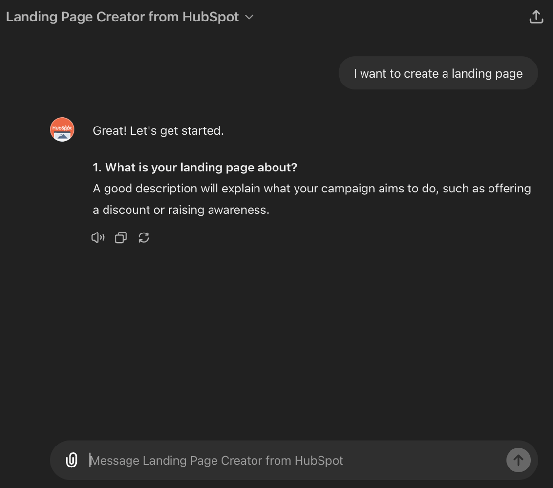 Hubspot S Landing Page Creator Gpt
